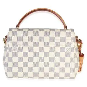 LOUIS VUITTON Damier Azur Canvas Croisette Shoulder Bag - Beige