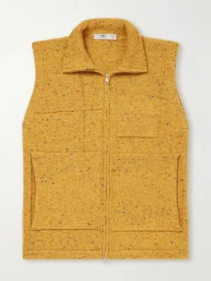Inis Meáin Wool And Cashmere-blend Gilet - Yellow