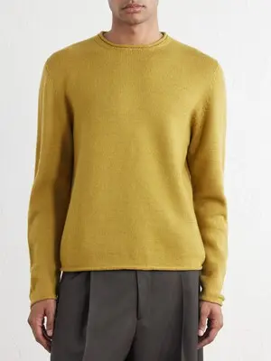 Inis Meáin Merino Wool Blend Sweater - Yellow