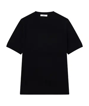 Mr P. Knitted Cashmere T-shirt - Black