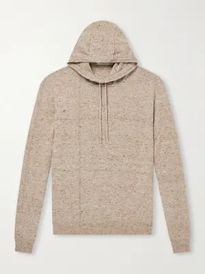 Inis Meáin Merino Wool And Cashmere-blend Hoodie - Neutrals
