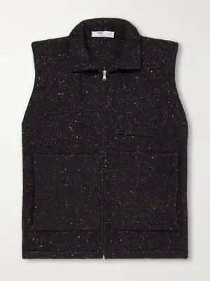 Inis Meáin Wool And Cashmere-blend Gilet - Brown