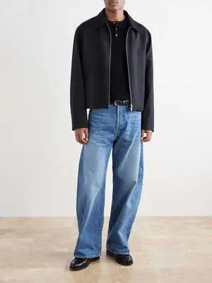 Mr P. Ribbed Wool And Cashmere Henley Sweater
