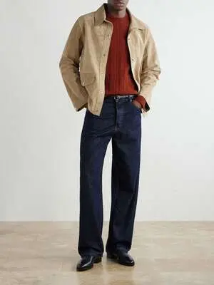 Inis Meáin Herringbone Merino Wool And Cashmere-blend Sweater