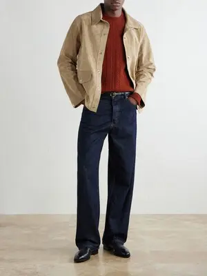Inis Meáin Herringbone Merino Wool And Cashmere-blend Sweater