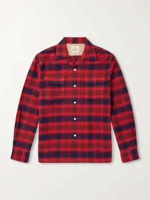FORTELA Baker Camp-collar Checked Cotton Shirt - Red