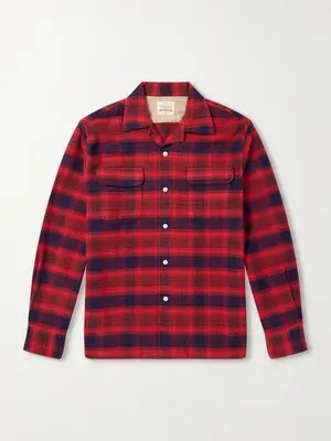 FORTELA Baker Camp-collar Checked Cotton Shirt