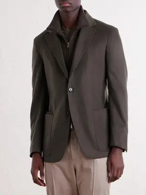 Zegna Oasi Cashmere Zip-up Blazer