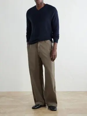 Auralee Alpaca Blend Sweater - Blue