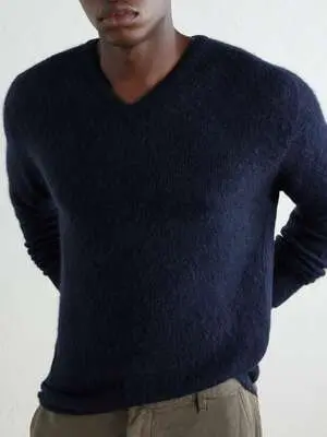 Auralee Alpaca-blend Sweater