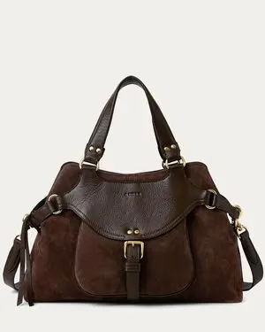 AIMEE Dash Satchel - Fudge Suede