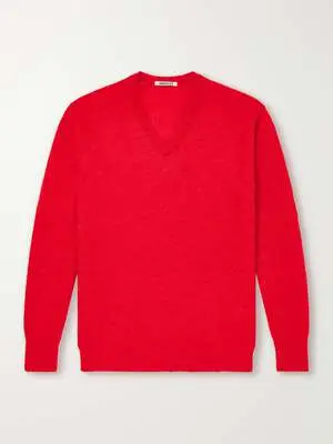 Auralee Alpaca-blend Sweater - Red