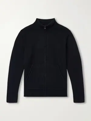 JAMES PERSE Cashmere Zip-up Cardigan - Blue