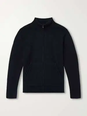 JAMES PERSE Cashmere Zip-up Cardigan - Navy