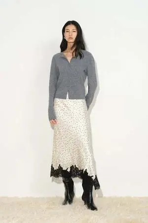 Fabrique Calliope Crystal Embellished Cardigan In Wool Yarn