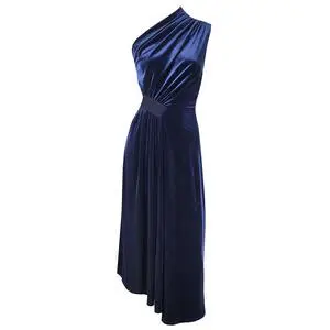 ME & THEE Skyla Midnight Velvet Dress - Blue