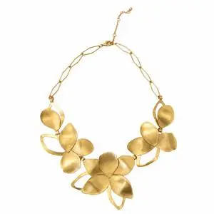 RARE MATTERS JEWELRY Sculptural Floral Statement Necklace