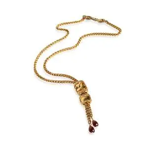 Chanel Gold-plated 1996 Vintage Gripoix Cc Bolo Tie Necklace