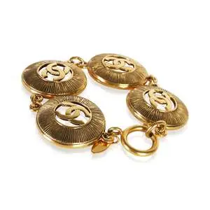 Chanel Gold-plated Vintage Medallion Link Bracelet