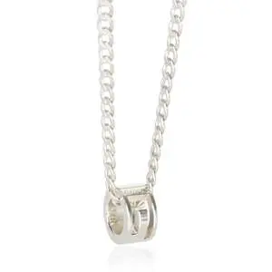 Gucci Sterling Silver G Cutout Pendant Necklace - Sterling_silver