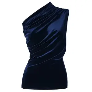 ME & THEE Riding Shotgun Midnight Velvet Top