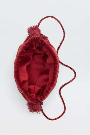 Rixo Orla Waffle Soutache Embroidery Pouch