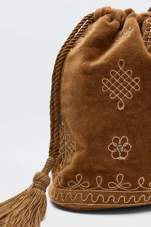 Rixo Orla Waffle Soutache Embroidery Regular Bag
