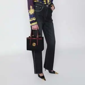 Versace Rivière Mini Canvas Shopper Bag