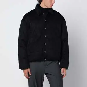 Soft Goat Wool And Cashmere Down Jacket - Black