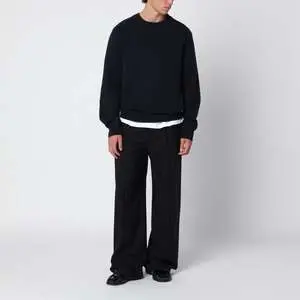 Soft Goat Navy Cashmere Crewneck Sweater