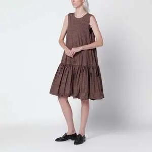 CORDERA Checked Balloon Hem Dress