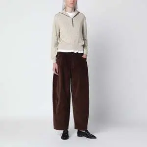 CORDERA Mélange Cotton Half-zip Sweater
