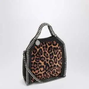 Stella McCartney Falabella Leopard-print Velvet Micro Tote Bag