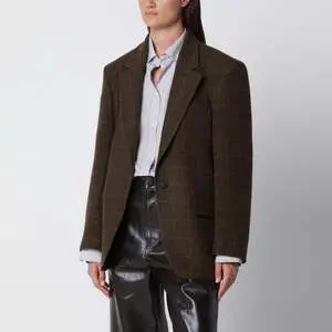 RÓHE Checked Wool Oversized Blazer