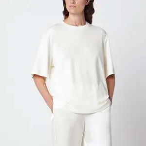 RÓHE Cream Cotton And Wool-blend T-shirt