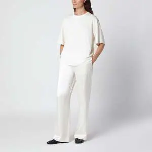 RÓHE Cream Cotton And Wool-blend T-shirt