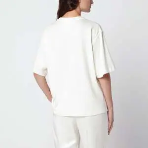 RÓHE Cream Cotton And Wool-blend T-shirt