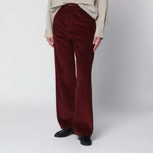 RÓHE Burgundy Corduroy Trousers - Red
