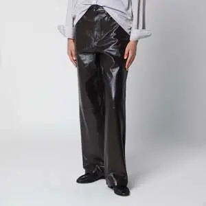 RÓHE Leather Wide-leg Trousers