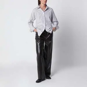 RÓHE Leather Wide-leg Trousers