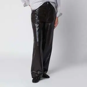 RÓHE Leather Wide-leg Trousers