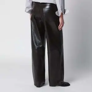 RÓHE Leather Wide-leg Trousers