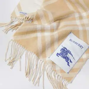 Burberry Sand Check Cashmere Scarf