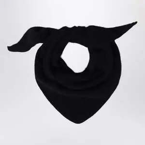 LE BONNET Bandana In Wool And Caregora In Onyx - Black