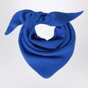 LE BONNET Bandana In Wool And Caregora In Royal Azure