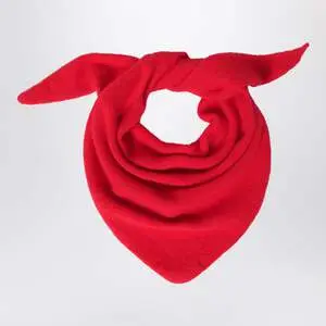 LE BONNET Bandana In Wool And Caregora In Crimson