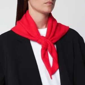 LE BONNET Bandana In Wool And Caregora In Crimson