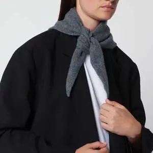 LE BONNET Bandana In Wool And Caregora In Slate
