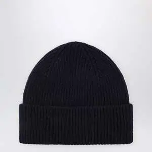 LE BONNET Beanie In Wool And Caregora In Midnight