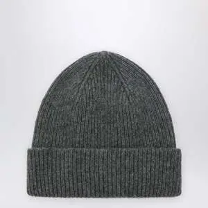 LE BONNET Beanie In Wool And Caregora In Slate